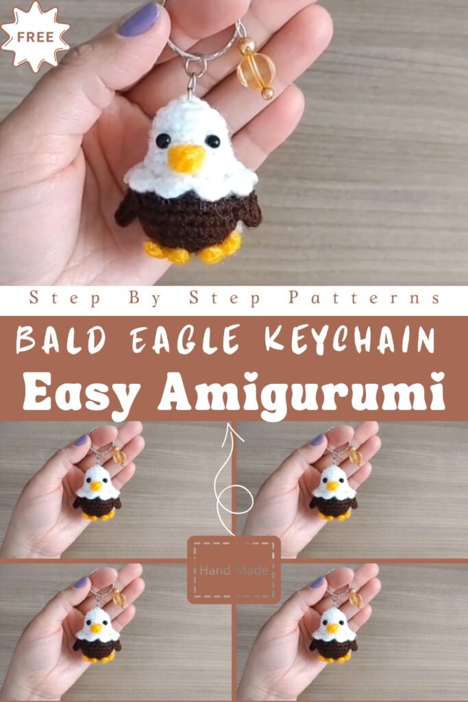Bald Eagle Crochet Keychain Pattern