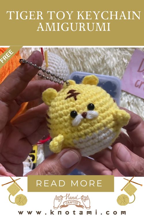 Crochet Tiger Toy Keychain