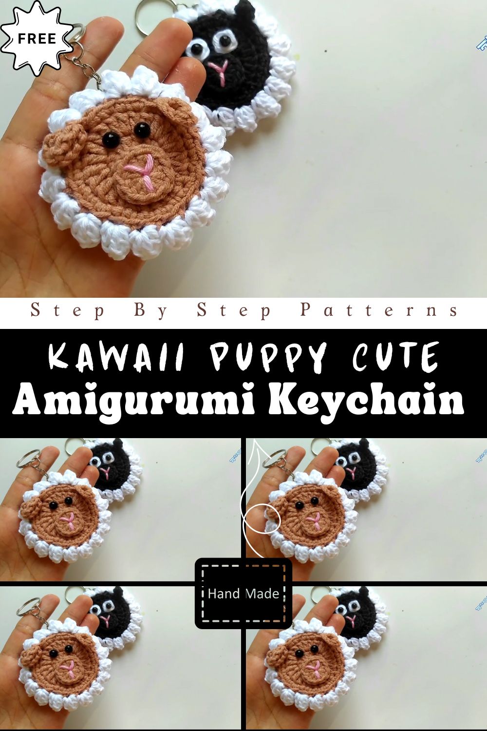 Crochet Puppy Keychain