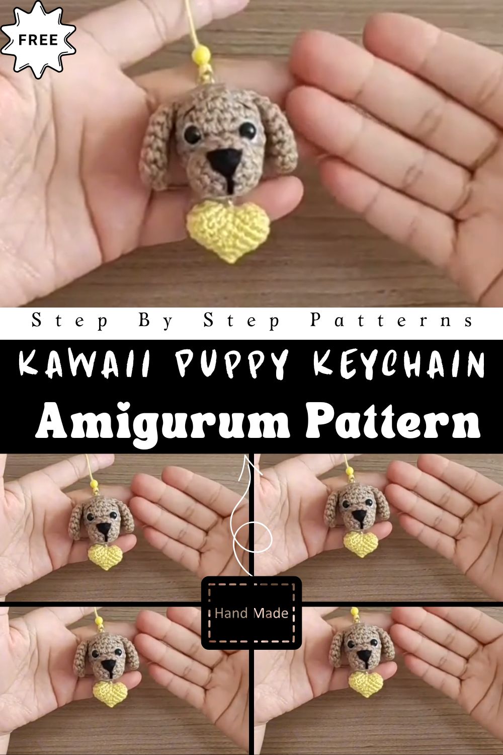 Puppy Crochet Keychain Pattern
