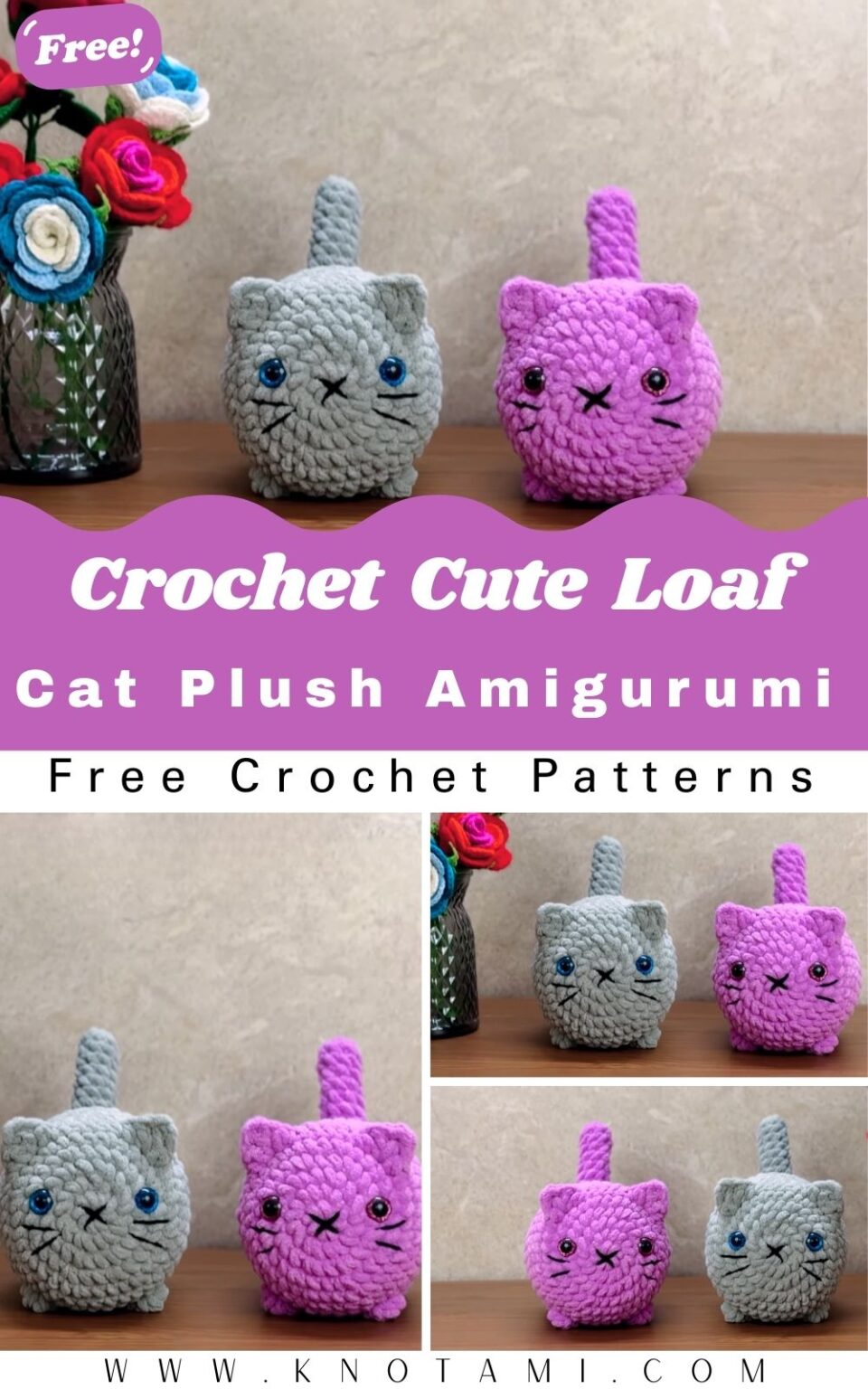 Crochet Loaf Cat Plush Amigurumi