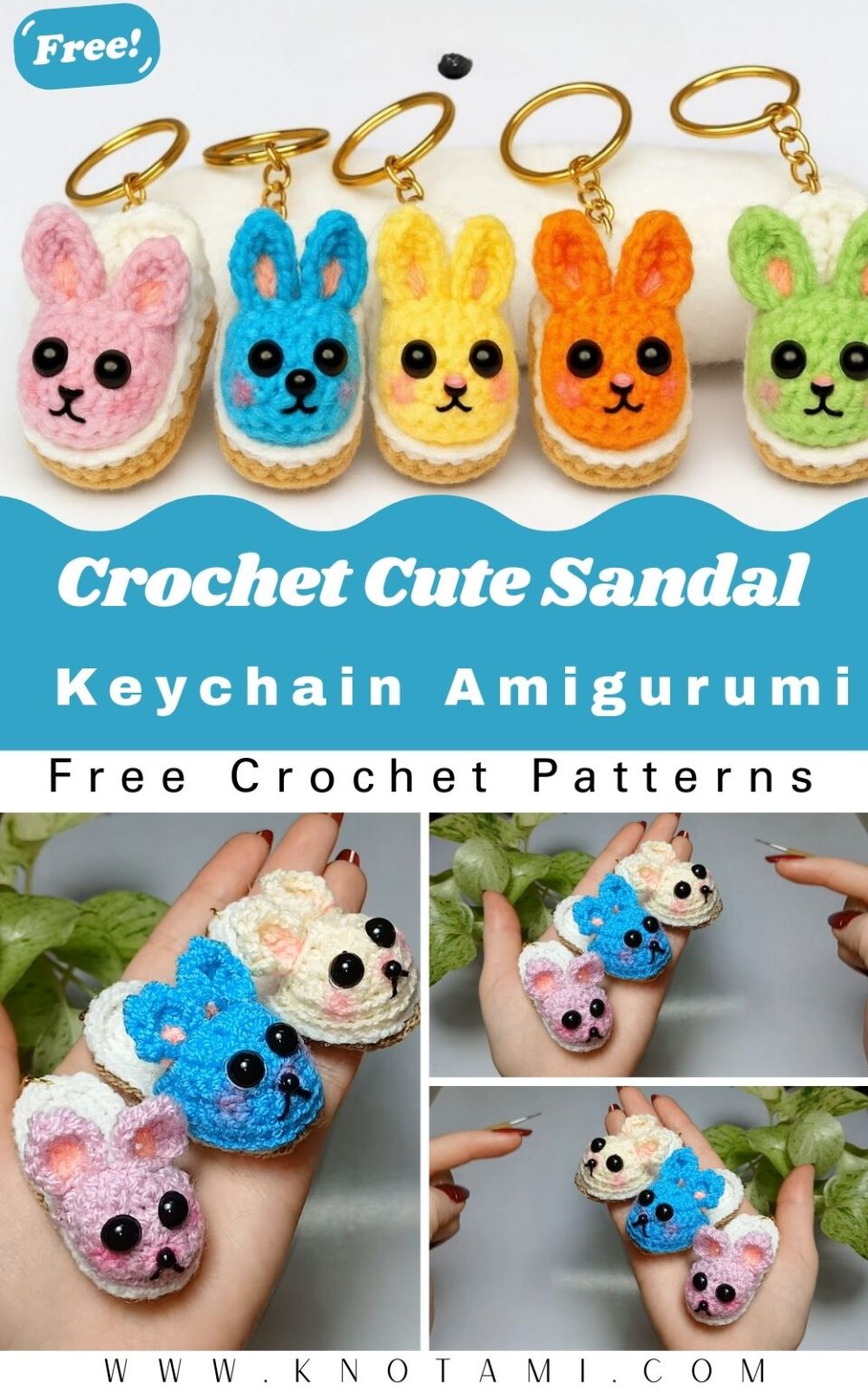 Sandal Keychain Amigurumi Pattern
