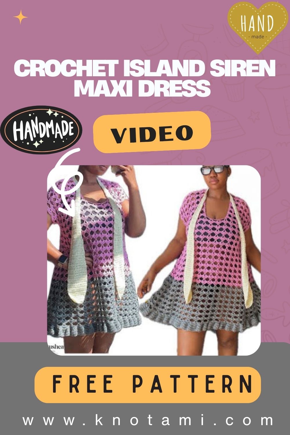 Crochet Open Shell Maxi Dress Pattern