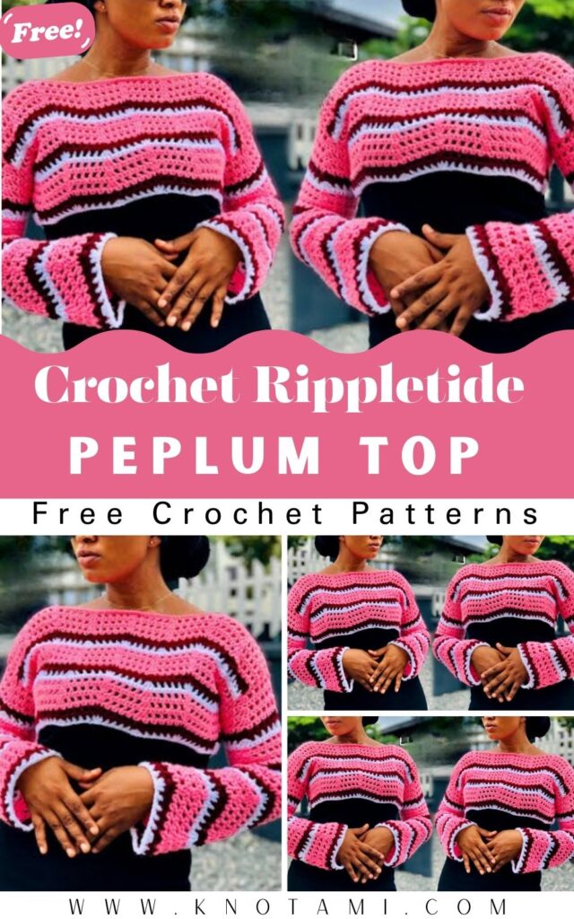 Crochet Rippletide Peplum Top Pattern