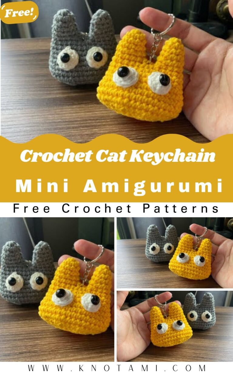 Crochet Cat Keychain Amigurumi Tutorial | Easy DIY Pattern
