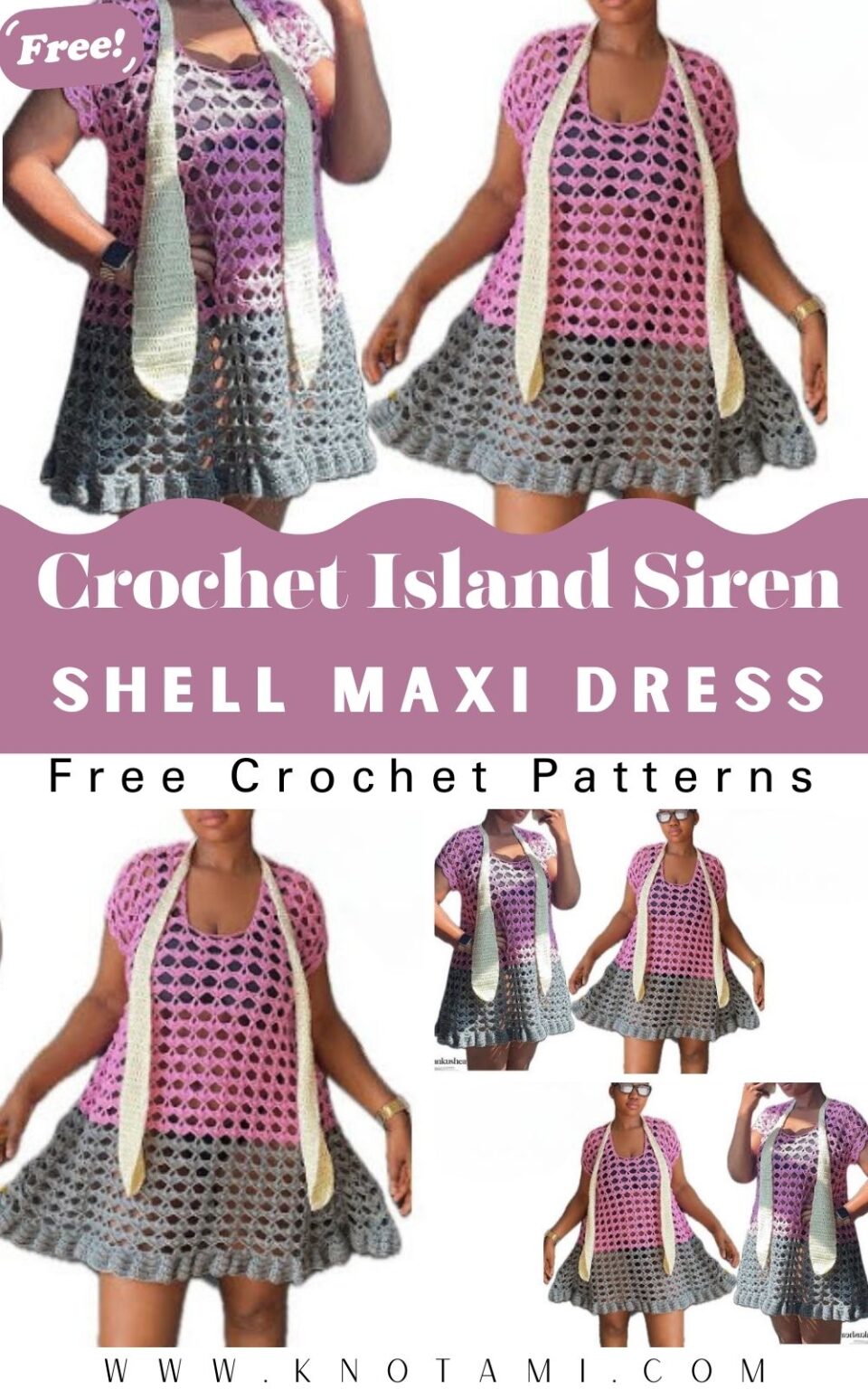 Crochet Open Shell Maxi Dress Pattern